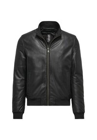 Bomboogie Leren jas - black/zwart - Zalando.nl