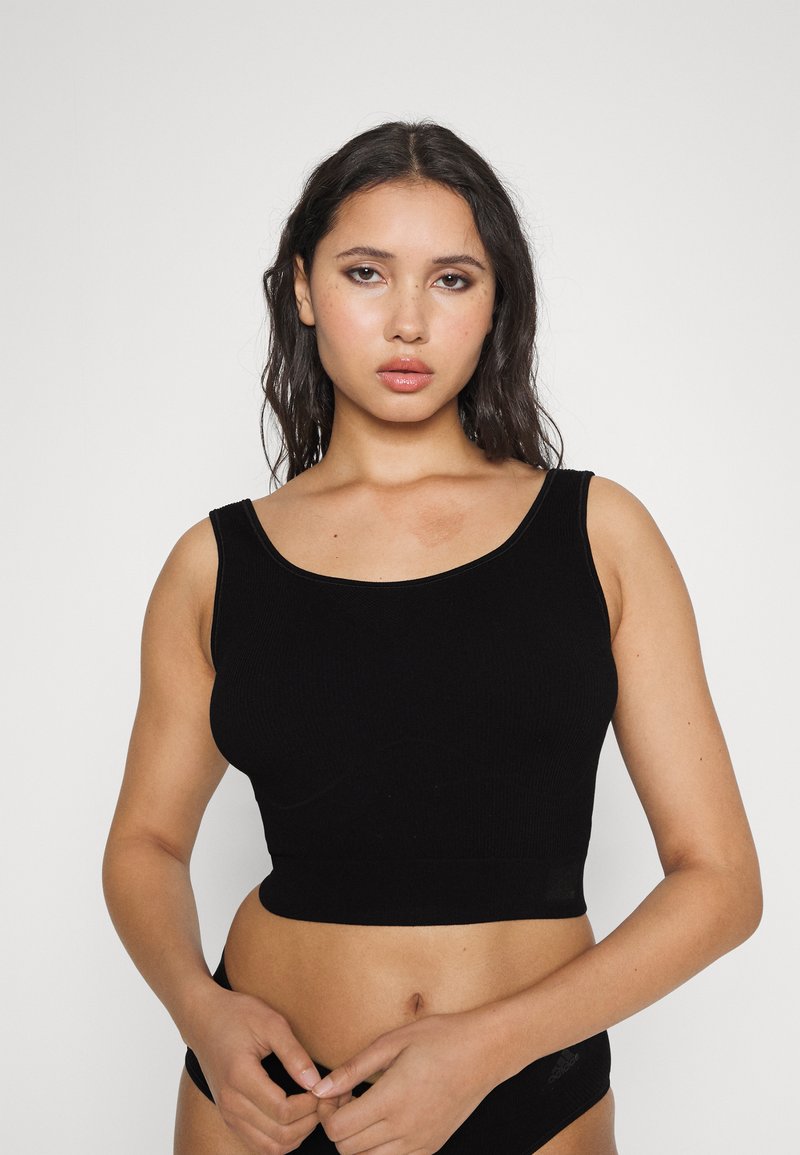 Adidas Sportswear Cropped Bustier Black Schwarz Zalando At
