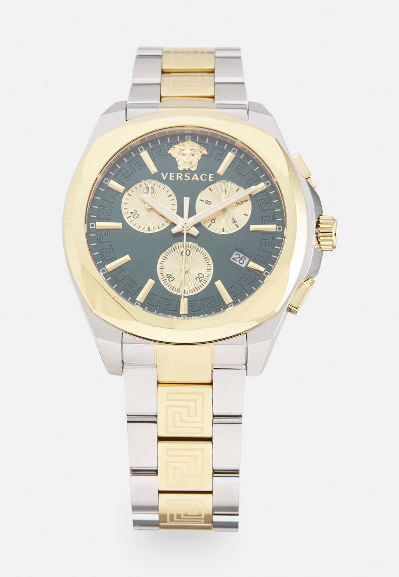 Versace Chronograph watch - gold-coloured/green/gold-coloured - Zalando ...