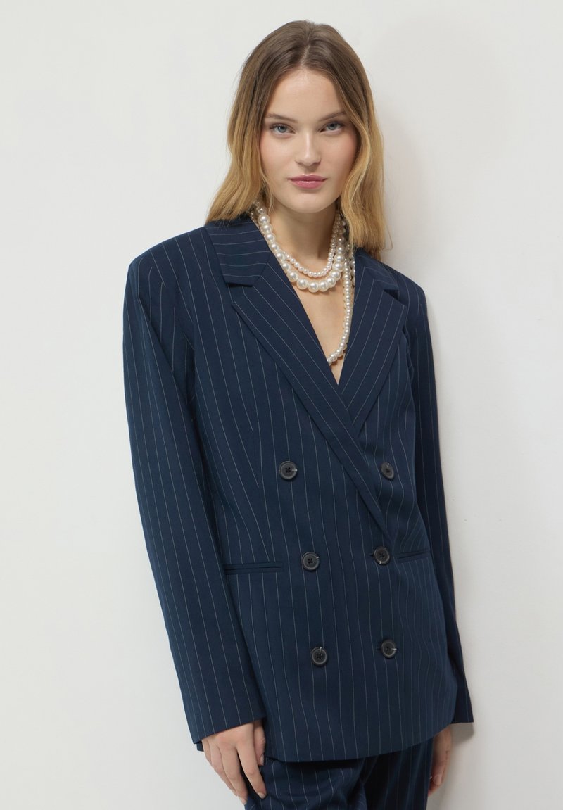 Calliope DOPPIOPETTO GESSATA - Blazer - var blu notte/blu scuro ...