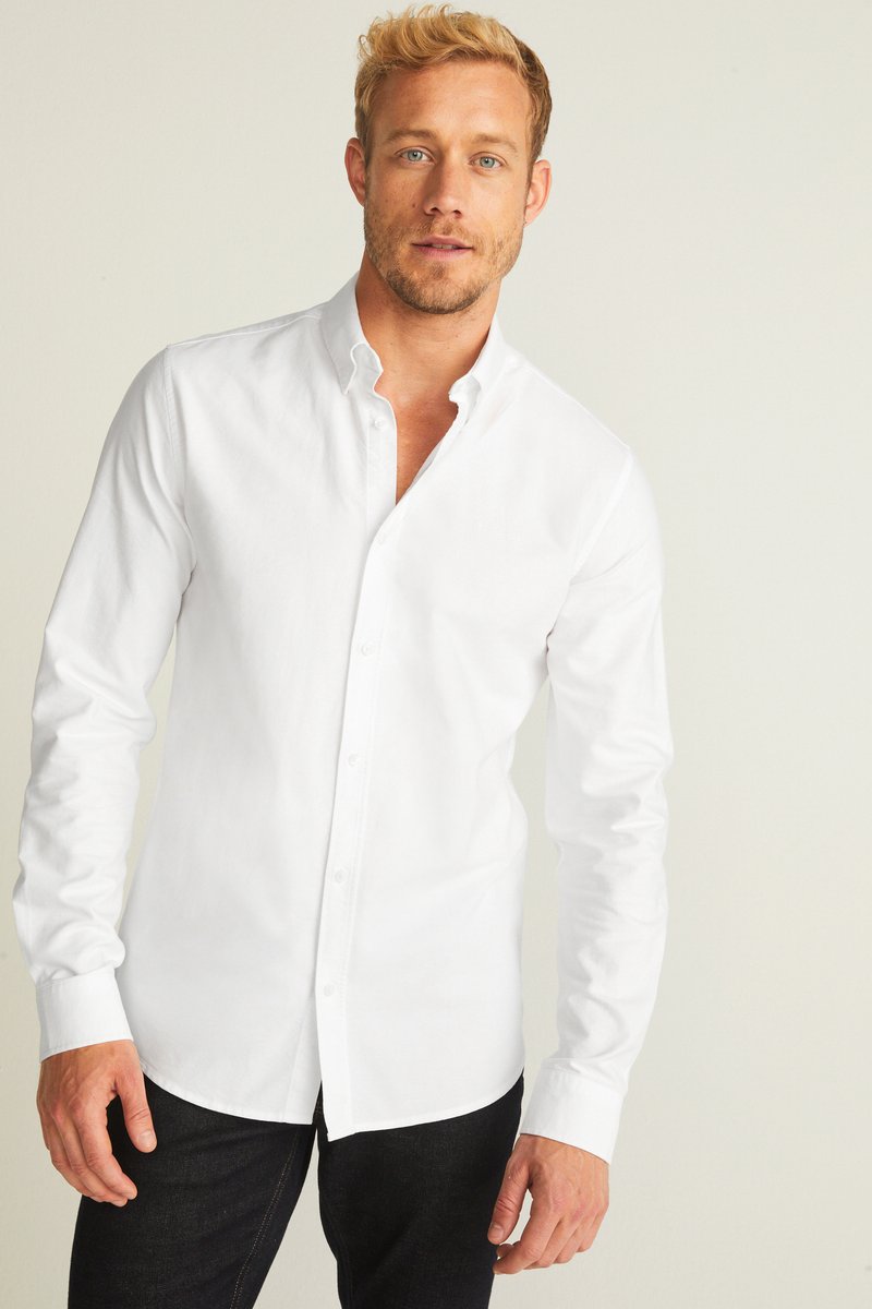 BONDELID ETHAN OXFORD - Skjorta - white/vit - Zalando.se