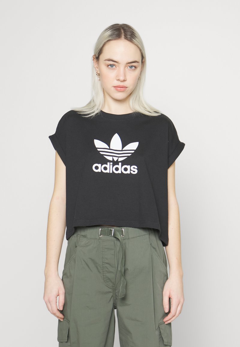 adidas Originals ADICOLOR CLASSICS - Print T-shirt - black - Zalando.co.uk