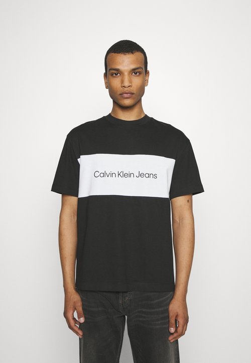 Calvin Klein Jeans LOGO TAPE - T-Shirt print - ck black/schwarz ...