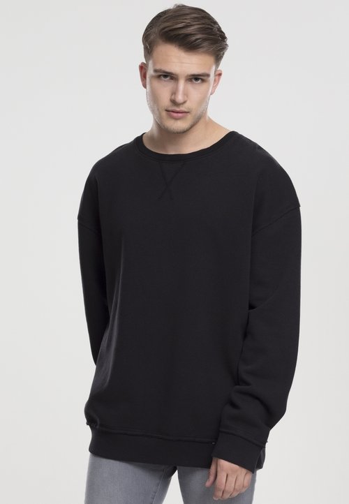 Urban Classics BASIC TERRY CREW - Sweatshirt - black/schwarz - Zalando.ch