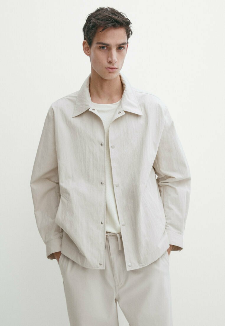 Massimo Dutti WITH POCKET DETAIL - Summer jacket - beige - Zalando