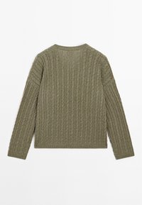 Massimo Dutti OVERSIZE - Jumper - mottled green - Zalando.co.uk