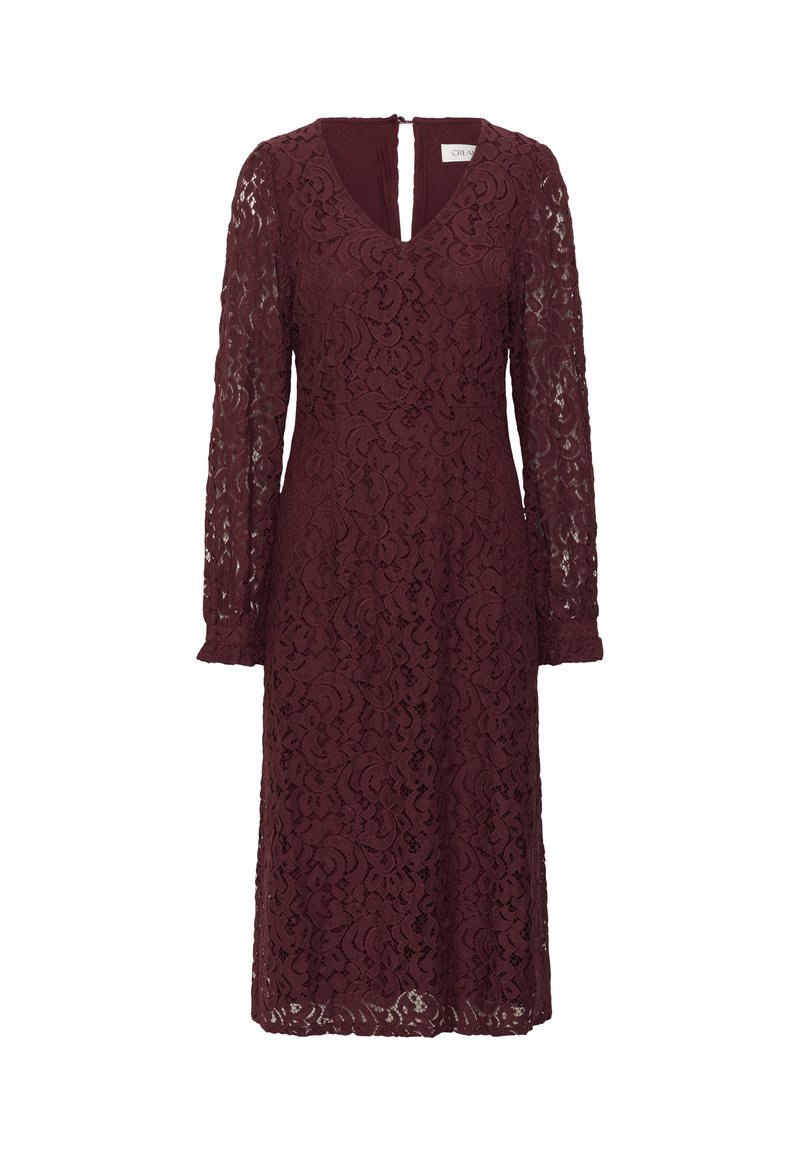 Cream CRTHIT EBANA V NECK - Vestito elegante - zinfandel/rosso scuro ...