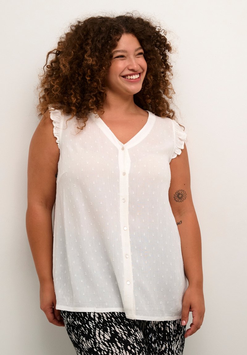 Kaffe Curve JOANA - Blouse - chalk/off-white - Zalando.ie