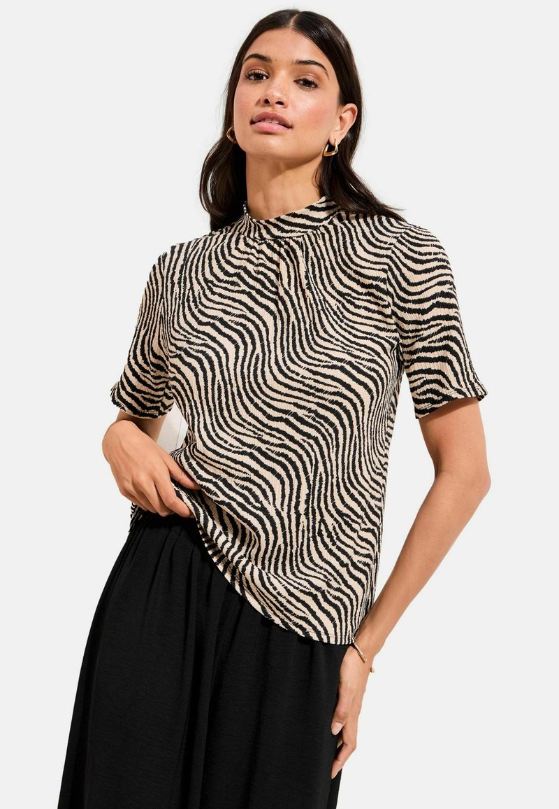 Friends Like These REGULAR FIT - CRINKLE - Bluse - mono zebra/schwarz ...