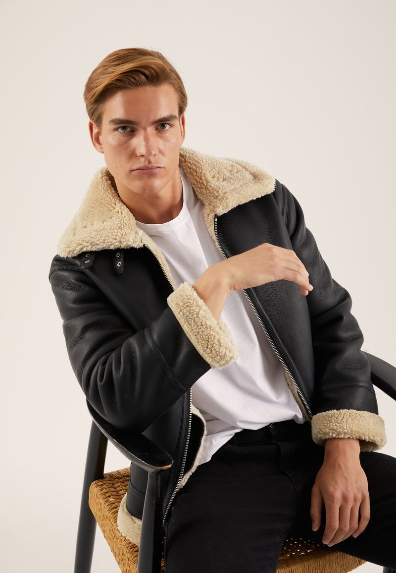 Pier One Faux leather jacket - black - Zalando.ie