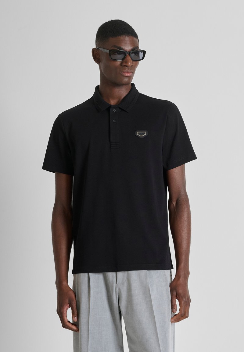 Antony Morato REGULAR FIT IN SOFT PLATE ON HEART - Polo shirt - black ...