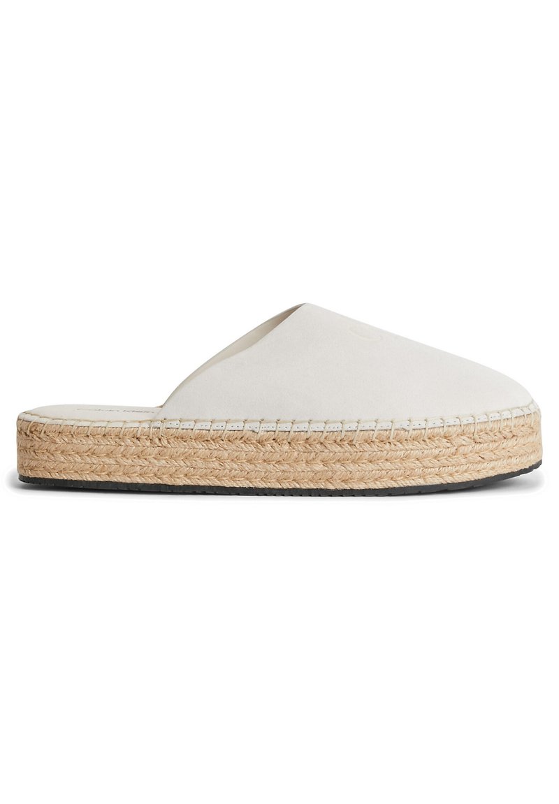 Calvin Klein Jeans FLATFORM ROPE SU CON - Mules - ancient white/white ...