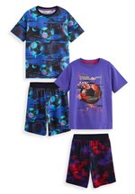 Next SHORT PYJAMAS 2 PACK - Pyjama - blue football print/blauw - Zalando.be