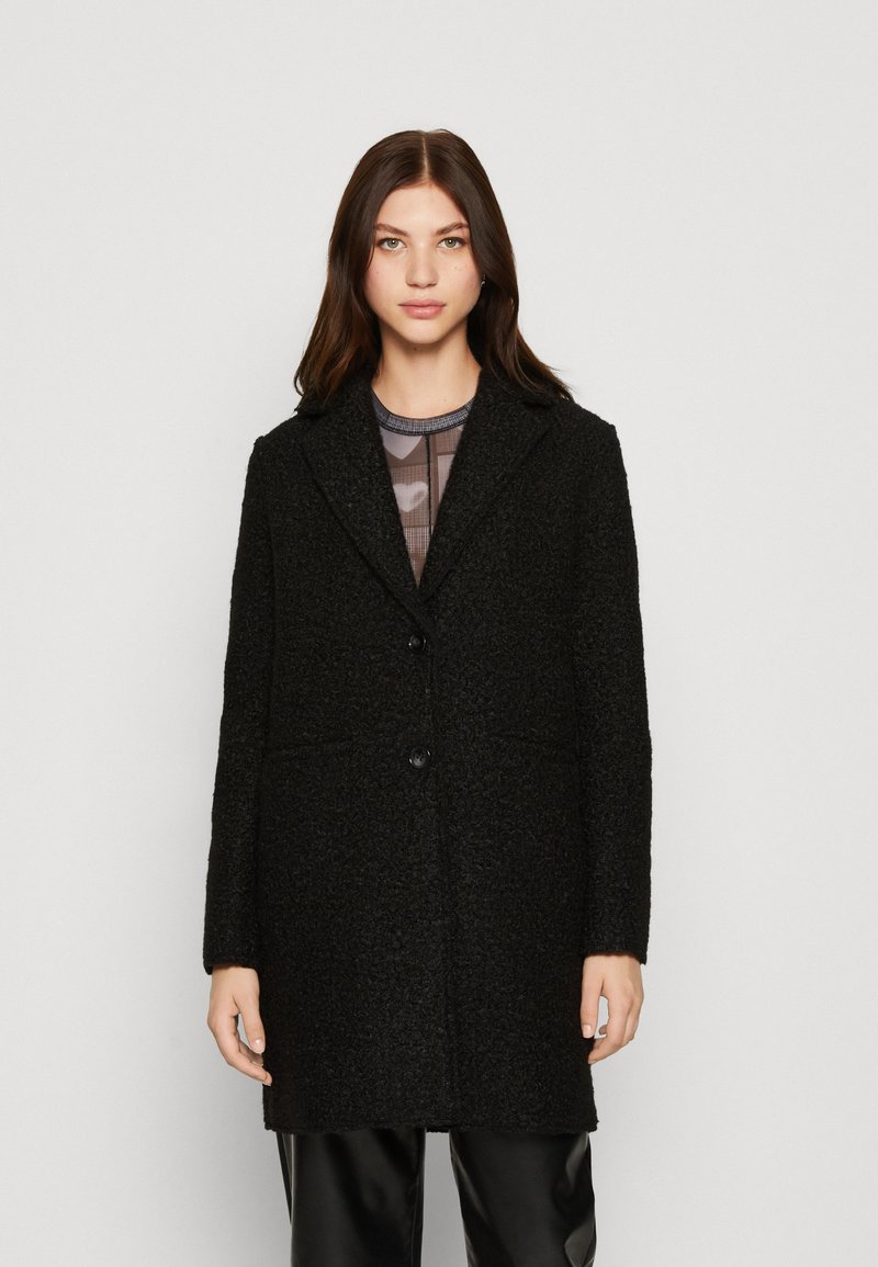 Even&Odd Short coat - black - Zalando.co.uk