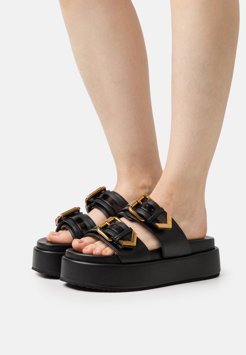 Buffalo NOA ARI - Heeled mules - black - Zalando.ie