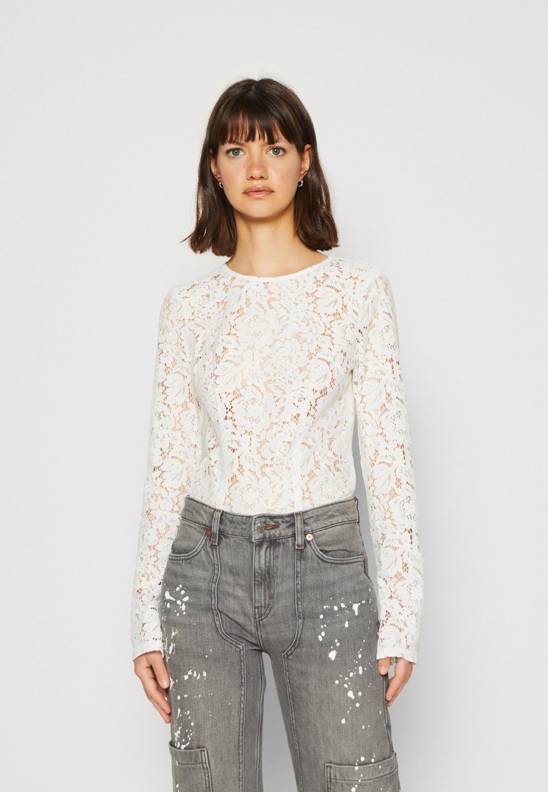 Gina Tricot Long sleeved top - offwhite/off-white - Zalando.de