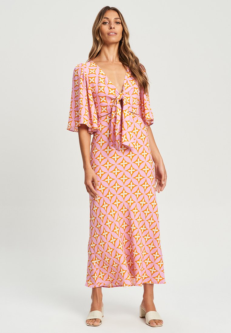 CALLI ALOHA - Maxi dress - pink geo tile/light pink - Zalando.ie
