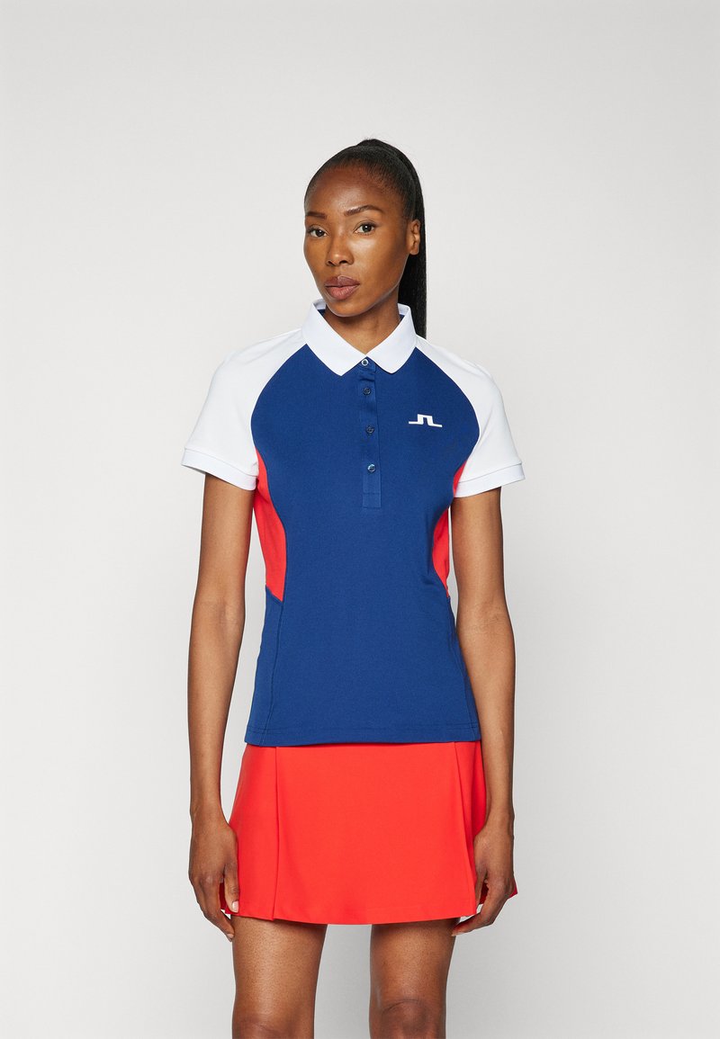 J.LINDEBERG Sports CORALIE COLORBLOCK - Polo shirt - estate blue/dark ...