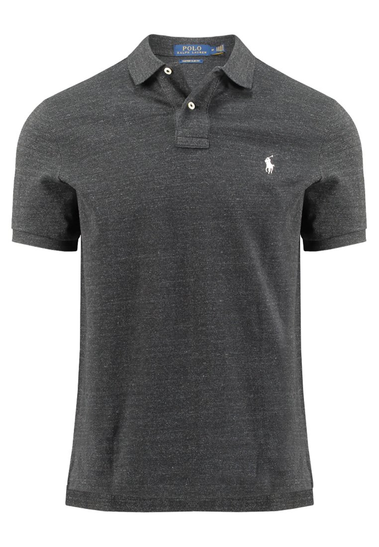 Polo Ralph Lauren CUSTOM SLIM FIT MESH POLO - Polo shirt - black - Zalando.co.uk