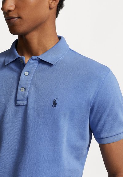 Polo Ralph Lauren CUSTOM SLIM FIT SPA TERRY POLO - Poloshirt - harbor ...