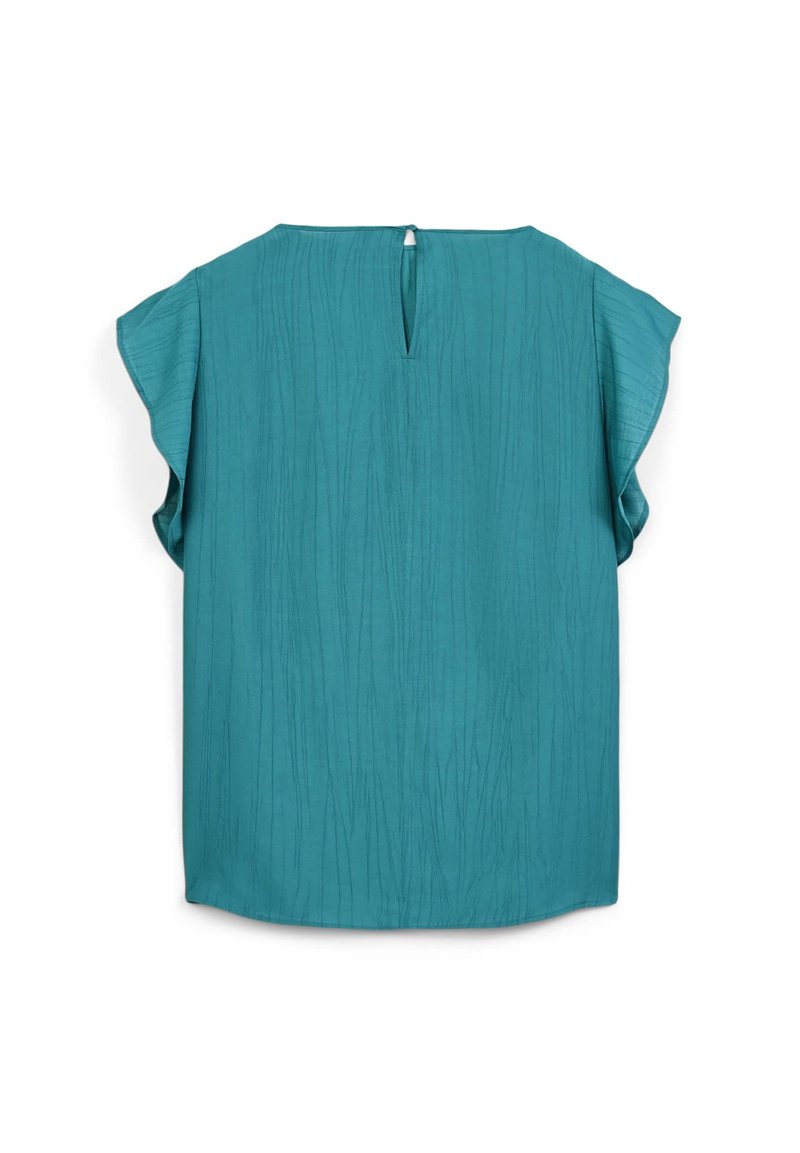 Calliope MANICHE CON ROUCHES - Camicetta - verde petrolio/verde ...