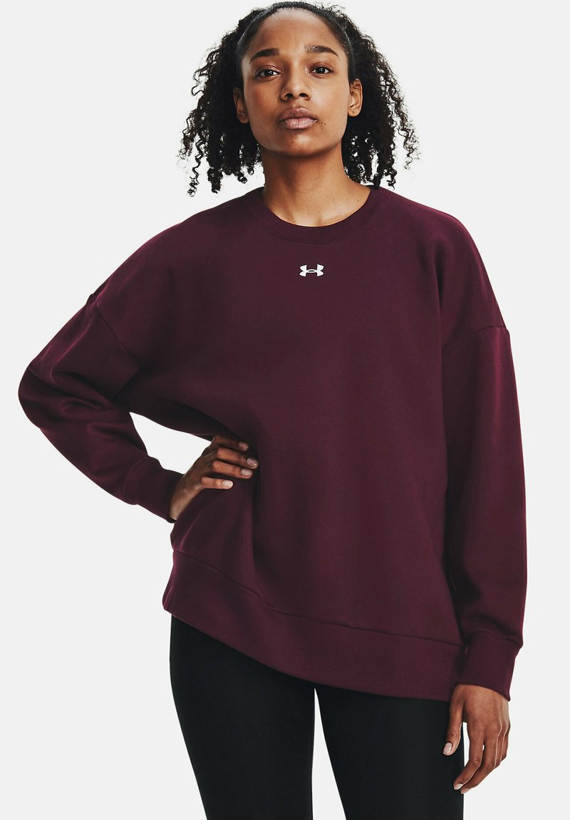 Under Armour RIVAL OS CREW - Pusa - dark maroon/punane - Zalando.ee