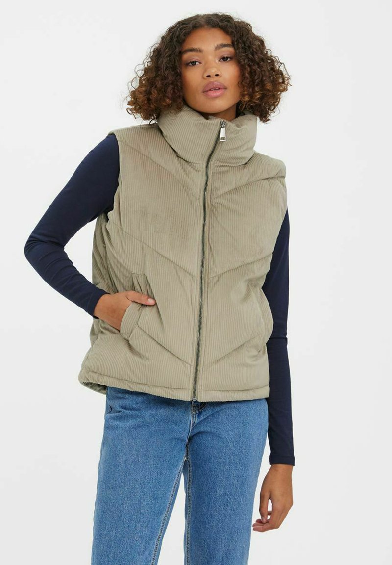 Vero Moda Waistcoat - laurel oak/grey - Zalando