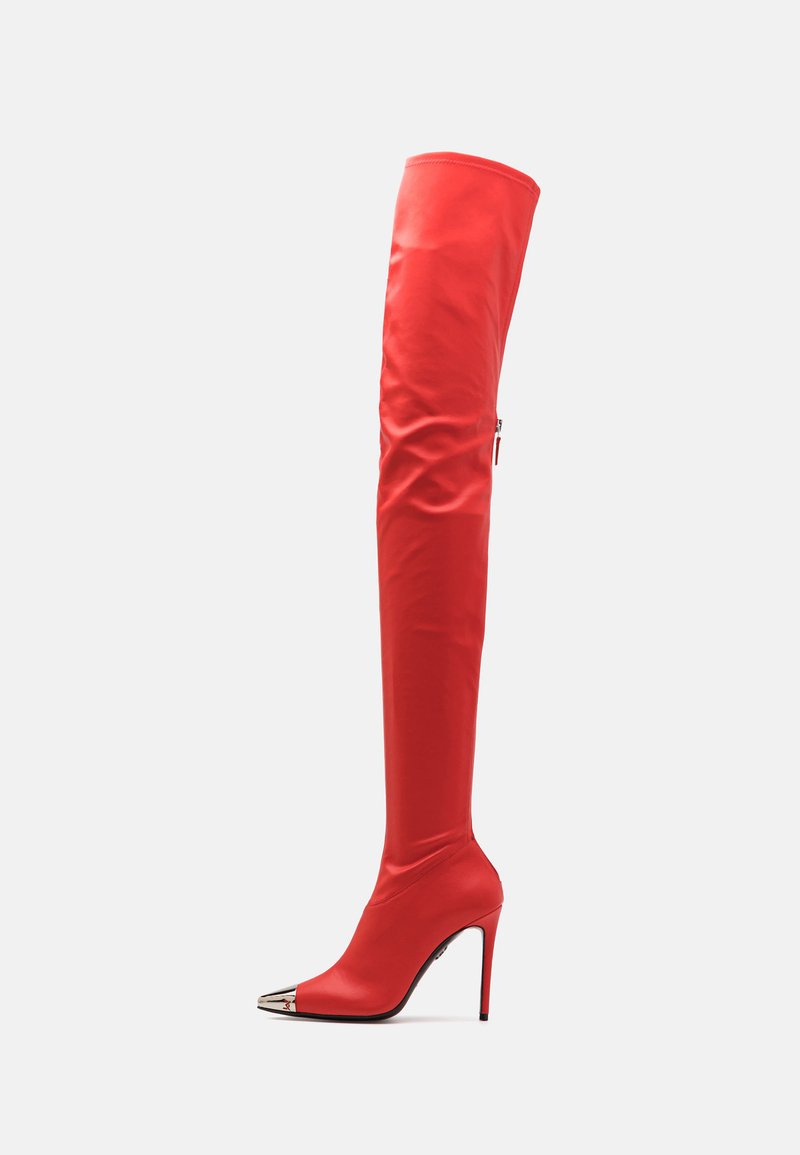 David Koma BOOT WITH METAL NOSE - Bottes à talons hauts - red/rouge ...