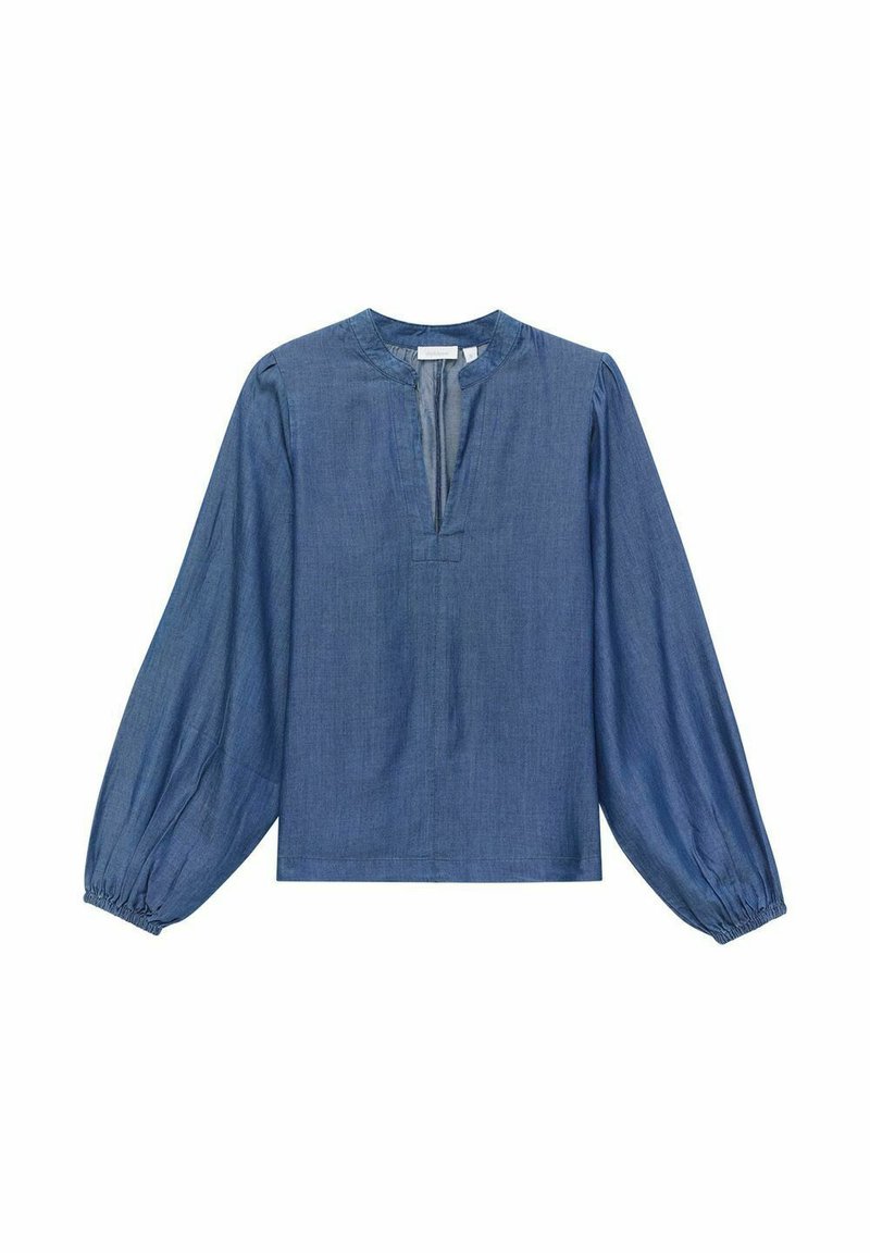 Dobber CORA V NECK - Blus - dark blue wash/blå - Zalando.se