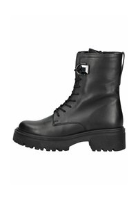 Gabor Platform ankle boots - schwarz altsilber/black - Zalando