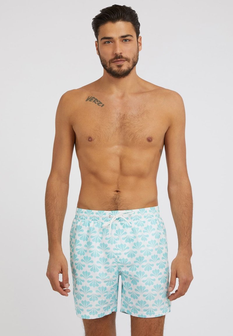 Guess Badeshorts Mehrfarbig Grundton Blau Blau Zalando De