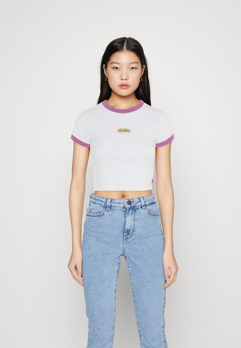 Levi's® GRAPHIC RINGER MINI TEE - T-Shirt print - neutrals/weiß ...
