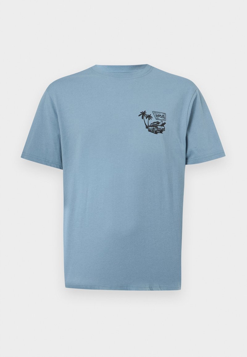 Rip Curl STREAMLINE CAR TEE UNISEX - T-Shirt print - faded denim/rinsed ...
