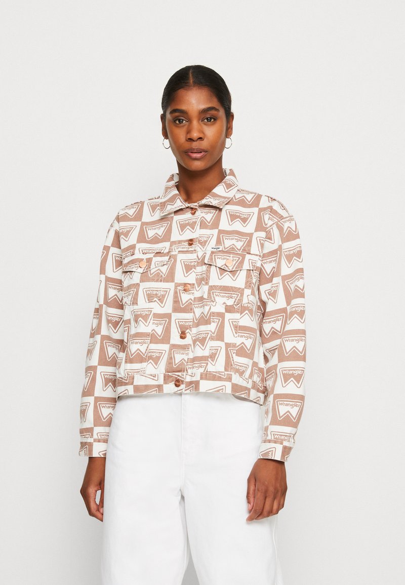 Wrangler HERITAGE CUT OFF JACKET - Veste en jean - frapuccino/marron ...