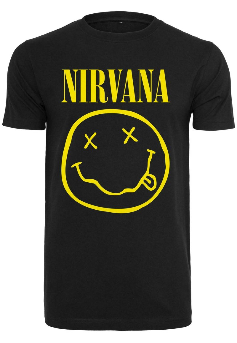 Merchcode NIRVANA LITHIUM TEE - Print T-shirt - black - Zalando
