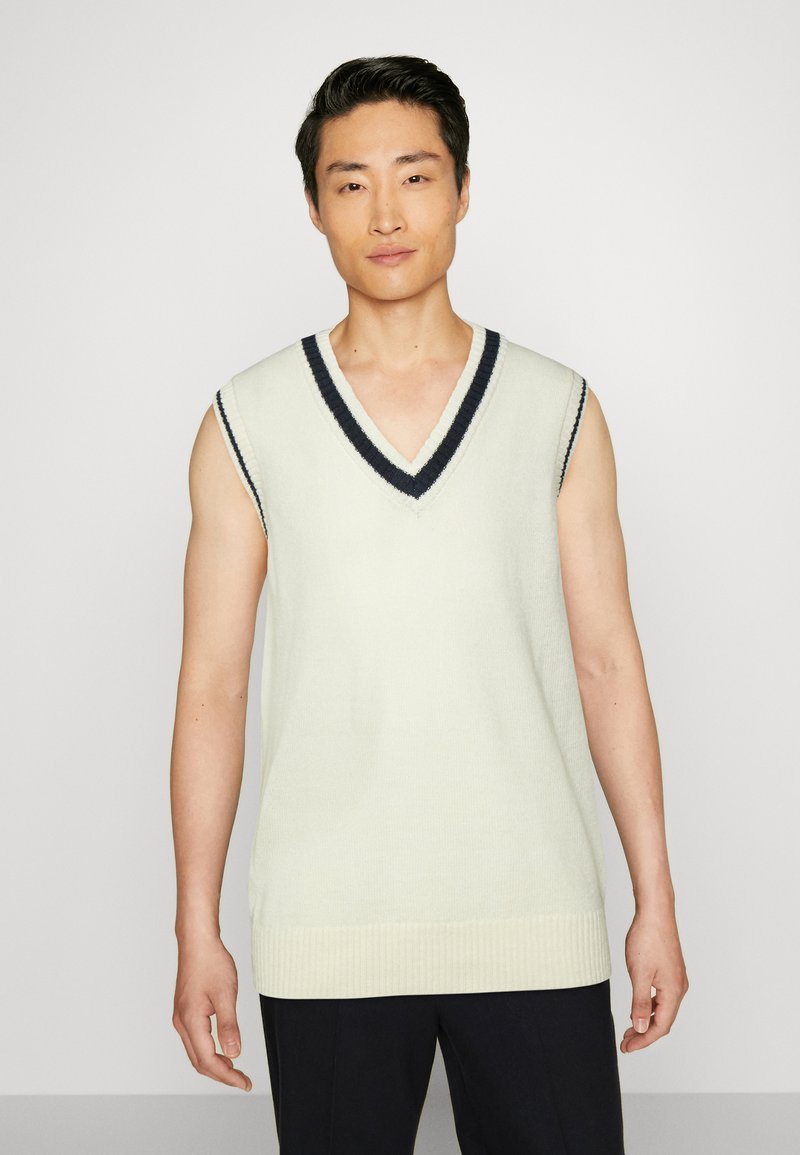 Lindbergh V NECK SLIP OVER - Strikkegenser - cream white/offwhite ...