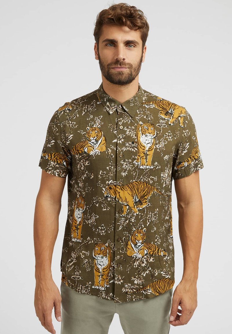 Guess TIGER - Camicia - braun/marrone - Zalando.it