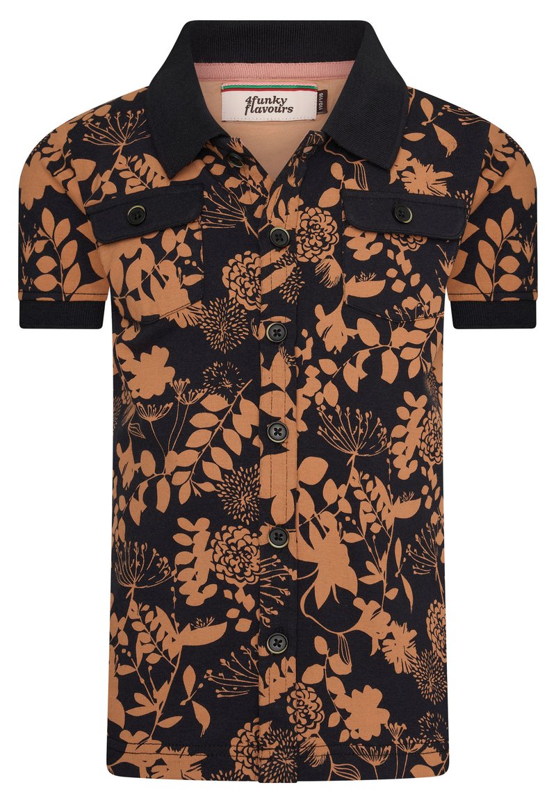 4funkyflavours IN TIME - WITH FLORAL PATTERN. - Polo - anthracite ...
