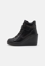 Anna Field Wide Fit Sneakers hoog - black/zwart - Zalando.nl