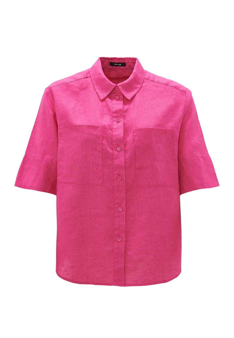 OPUS KURZARM FILALIA - Hemdbluse - pink punch/pink - Zalando
