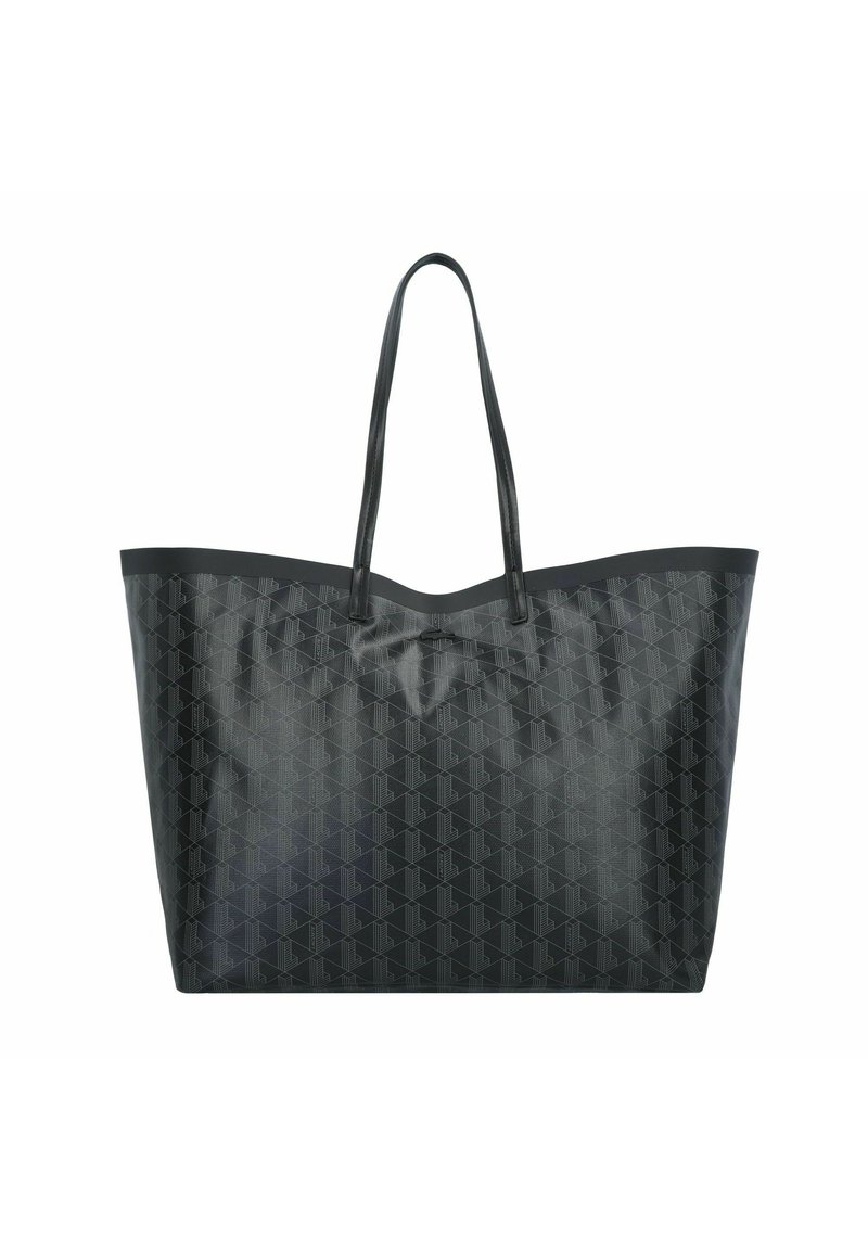 Lacoste MONOGRAM SHOPPER 40 CM - Tote bag - monogram noir gris/black ...