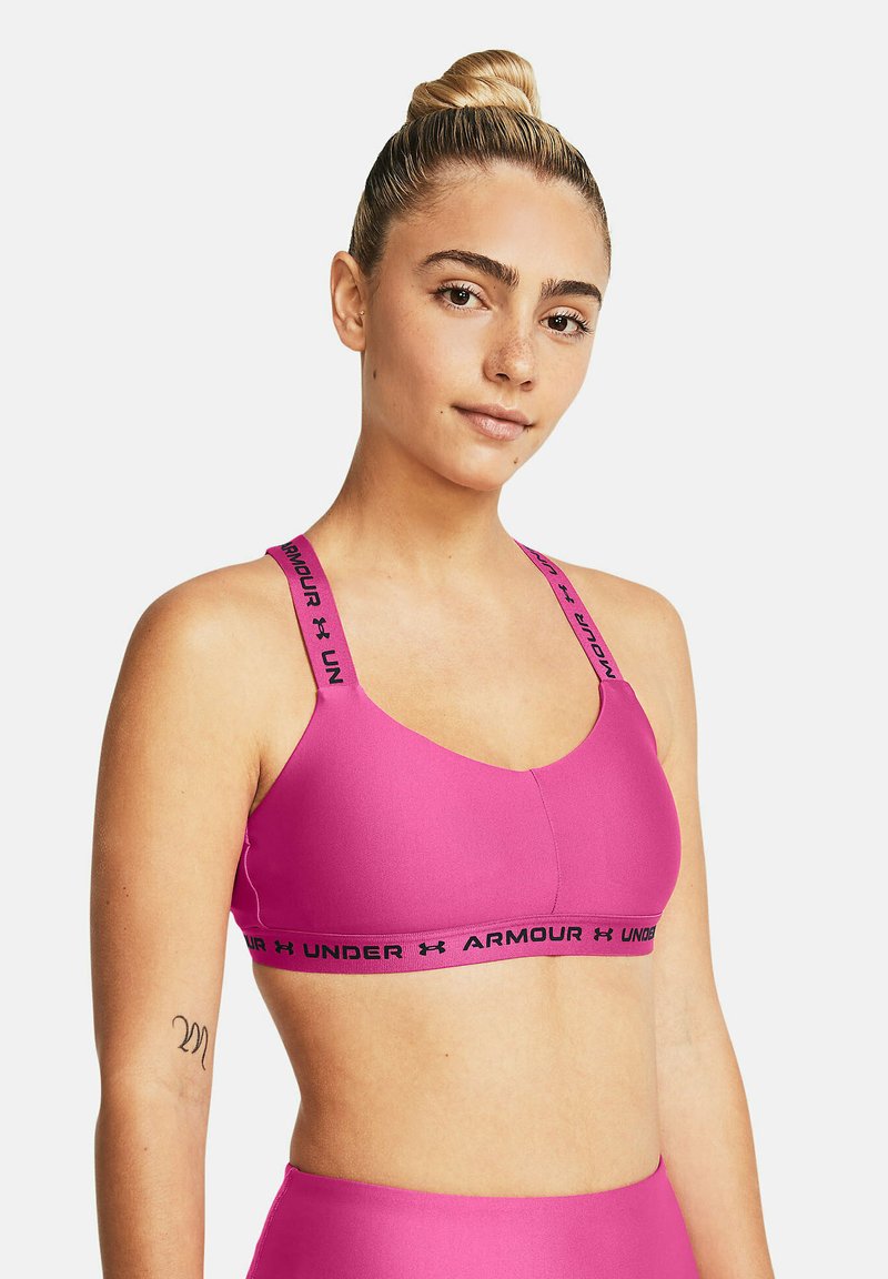 Under Armour CROSSBACK LOW - Reggiseno sportivo con sostegno medio - astro pink/fuxia - Zalando.it
