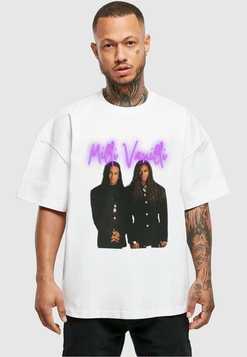 Merchcode UNISEX MILLI VANILLI-BAND PICTURE - T-Shirt print - white ...