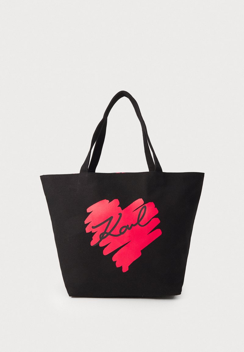 KARL LAGERFELD HEARTS REVERSIBLE - Cabas - black/noir - ZALANDO.FR