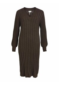 Object OBJALICE L/S NOOS - Stickad klänning - java/brun - Zalando.se