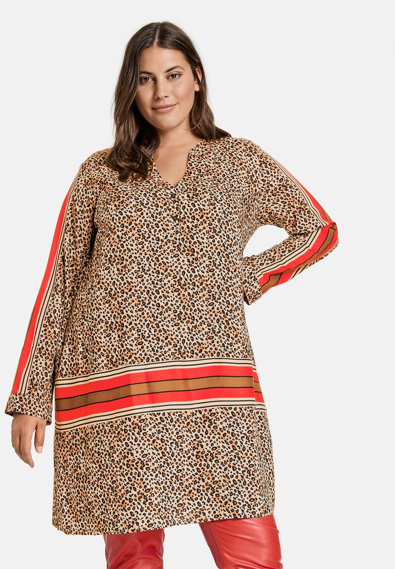 Samoon Tunika - light tannin brown gemustert/mehrfarbig - Zalando.ch