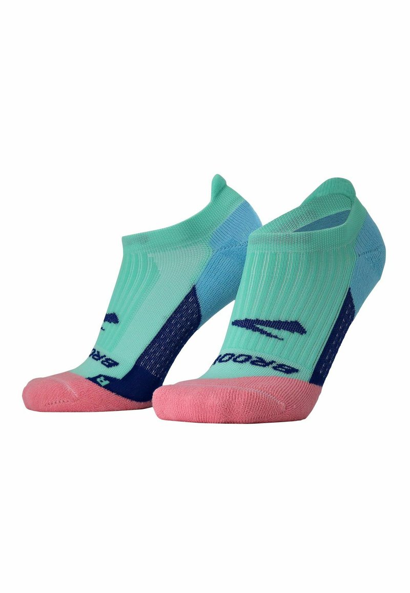 Brooks GHOST NO SHOW - Sports socks - salt air pink/blue - Zalando.de