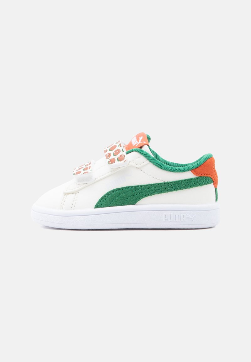 Puma SMASH FUN UNISEX - Trainers - warm white/archive green/amarena ...