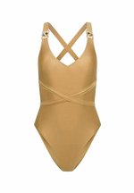 Moda Minx AMOUR MULTIWAY - Swimsuit - gold shimmer/multi-coloured - Zalando