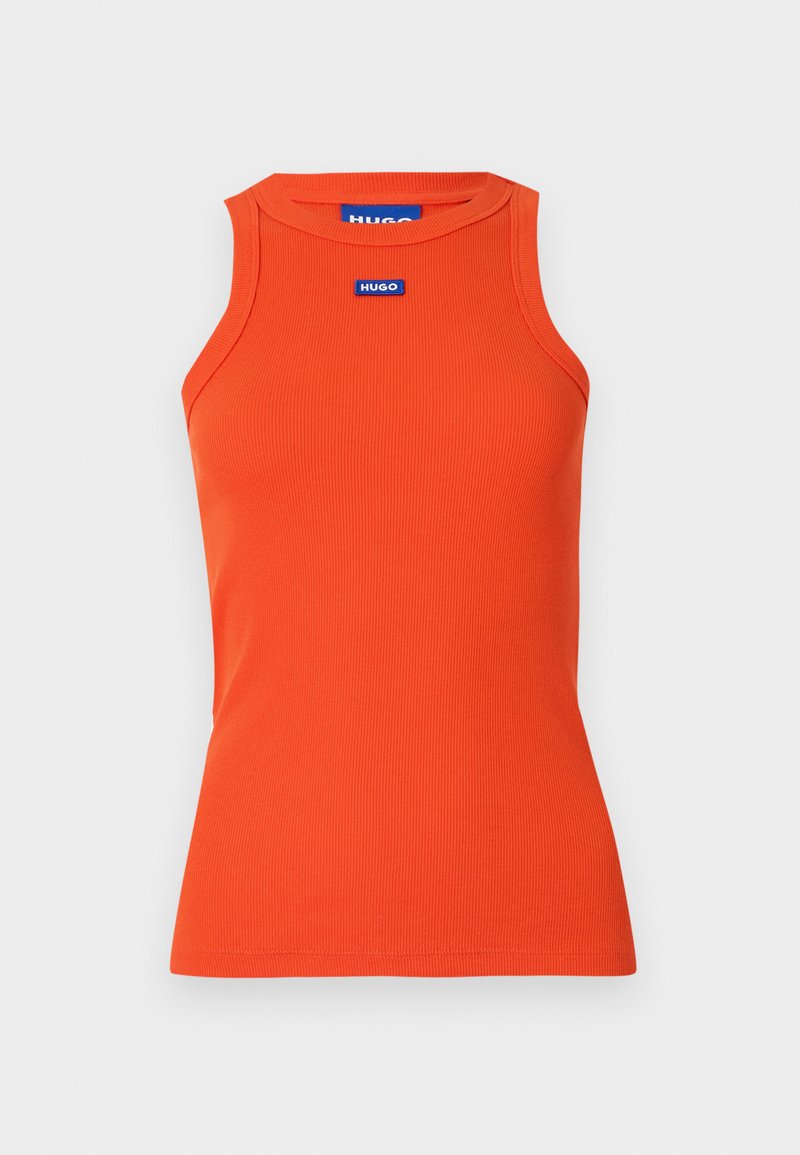 HUGO EASY TANK - Top - medium orange/mottled black - Zalando.co.uk